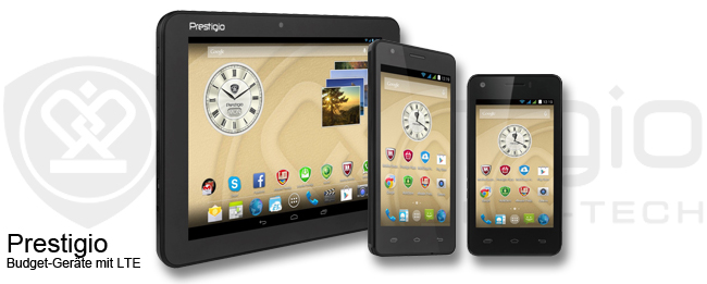 Prestigio mit zwei neuen Smartphones und einem Tablet