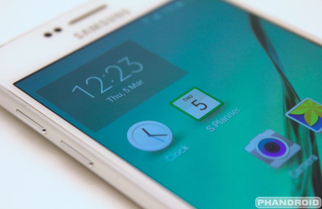 Samsung Galaxy S6: App-Icons mit Uhrzeit und Datum